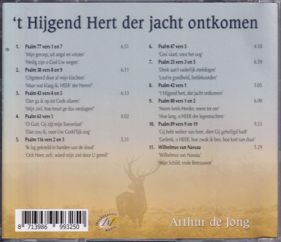 Arthur De Jong - Hijgend Hert Der Jacht Ontkomen (CD), Arthur De Jong ...