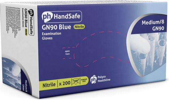 PH Handsafe - Nitril handschoenen blauw Maat S 200 stuks Gloves ...
