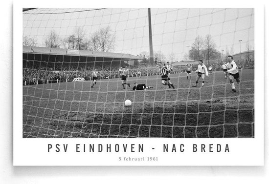 Walljar - PSV Eindhoven - NAC Breda '61 - Zwart wit poster | bol