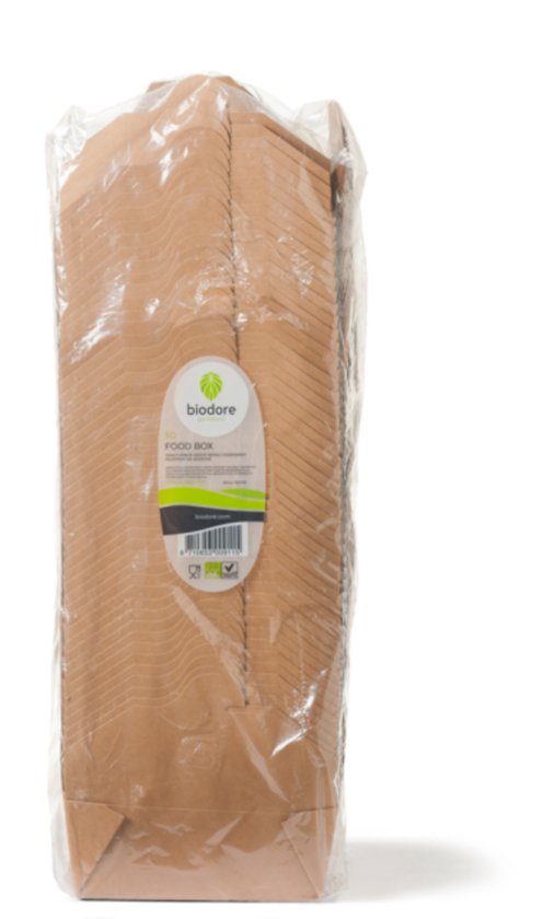 Biodore Bak Kraft en PLA 140 x 171 x 65 mm bruin 4 x 50 stuks | bol