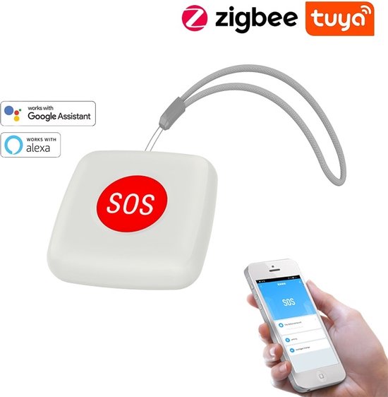 Tuya SOS Knop Senioren Alarm Paniekknop Alarmknop voor Ouderen Google ...