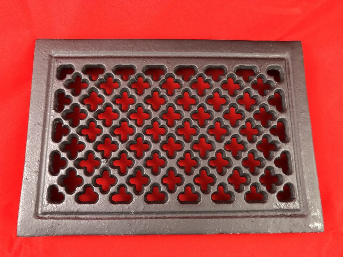 1 hete lucht rooster open haard, rechthoekig, gietijzer zwart. | bol.com