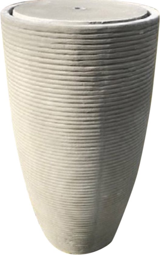 waterornament/fontein fiberclay reno, hoog 85cm rond 47 cm | bol