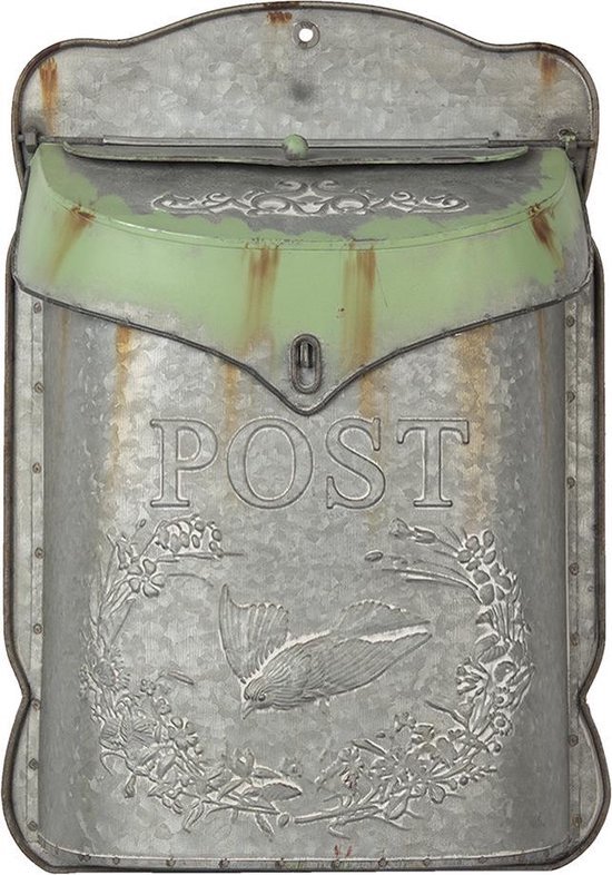 Brievenbus Muur 27*8*39 cm Grijs Metaal Rechthoek Post Wandbrievenbus ...