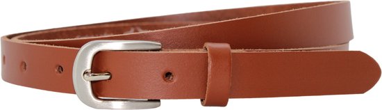 Smalle riem cognac - Dames riem smal - Taillemaat 90 - Leren riem dames ...