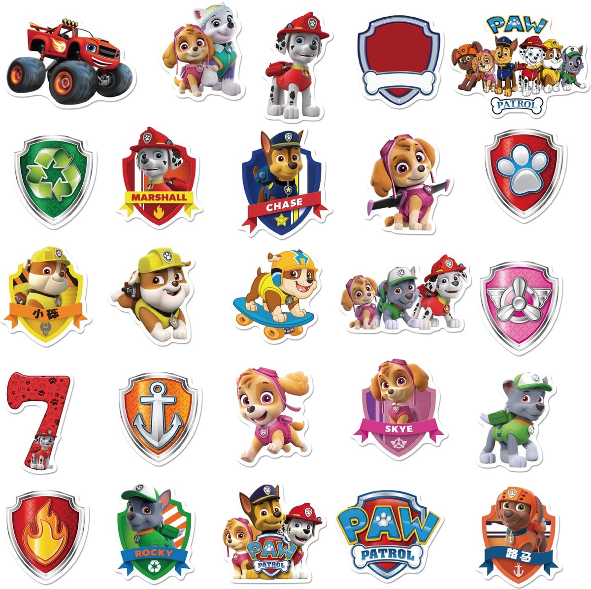 Paw Patrol Stickers - 50 Stuks - Paw Patrol Knutselen - Stickers ...