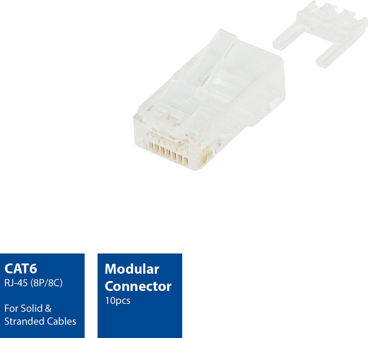 ACT RJ45 Connector CAT6, UTP Stekker voor Netwerkkabel, 10 stuks ...