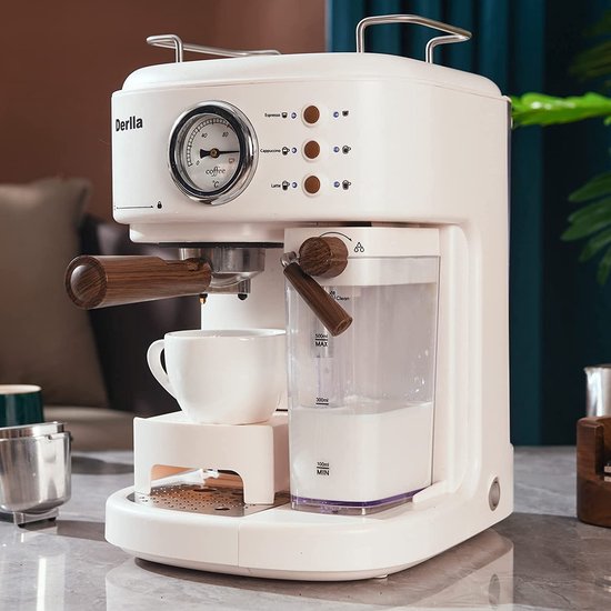 Derlla Retro koffiezetapparaat, espressozeefmachine - 20 bar ...