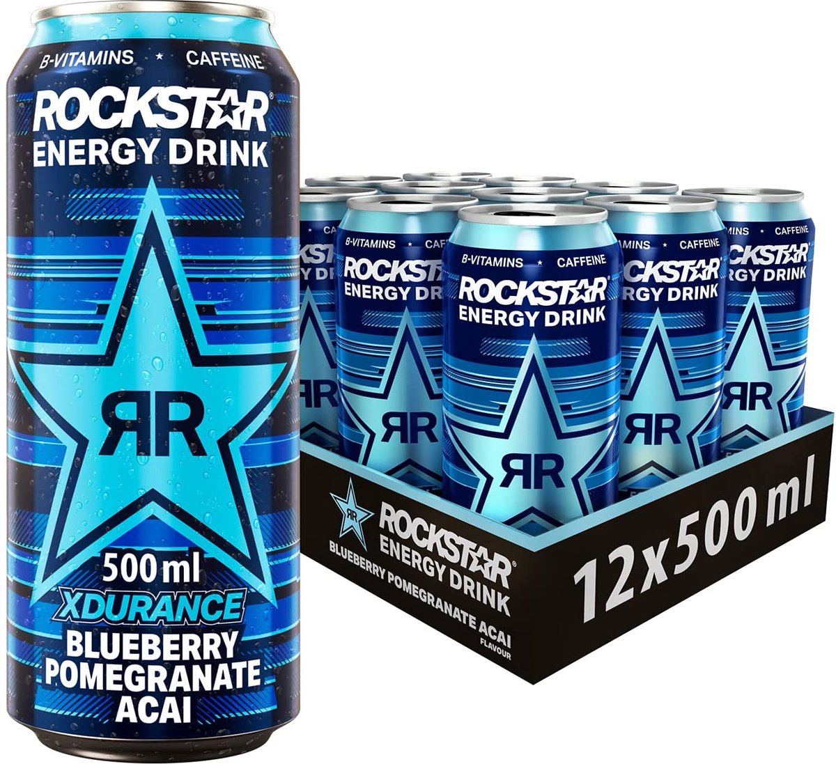 Rockstar Energy drink XDURANCE BLUEBERRY POMEGRANATE ACAI 50cl 12x ...