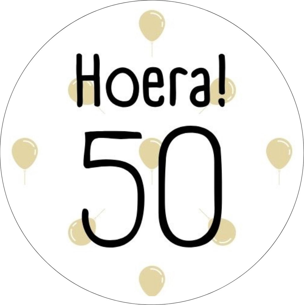 20 x Sluitsticker - Hoera 50 - Verjaardag 50 Jaar - Sara Abraham ...