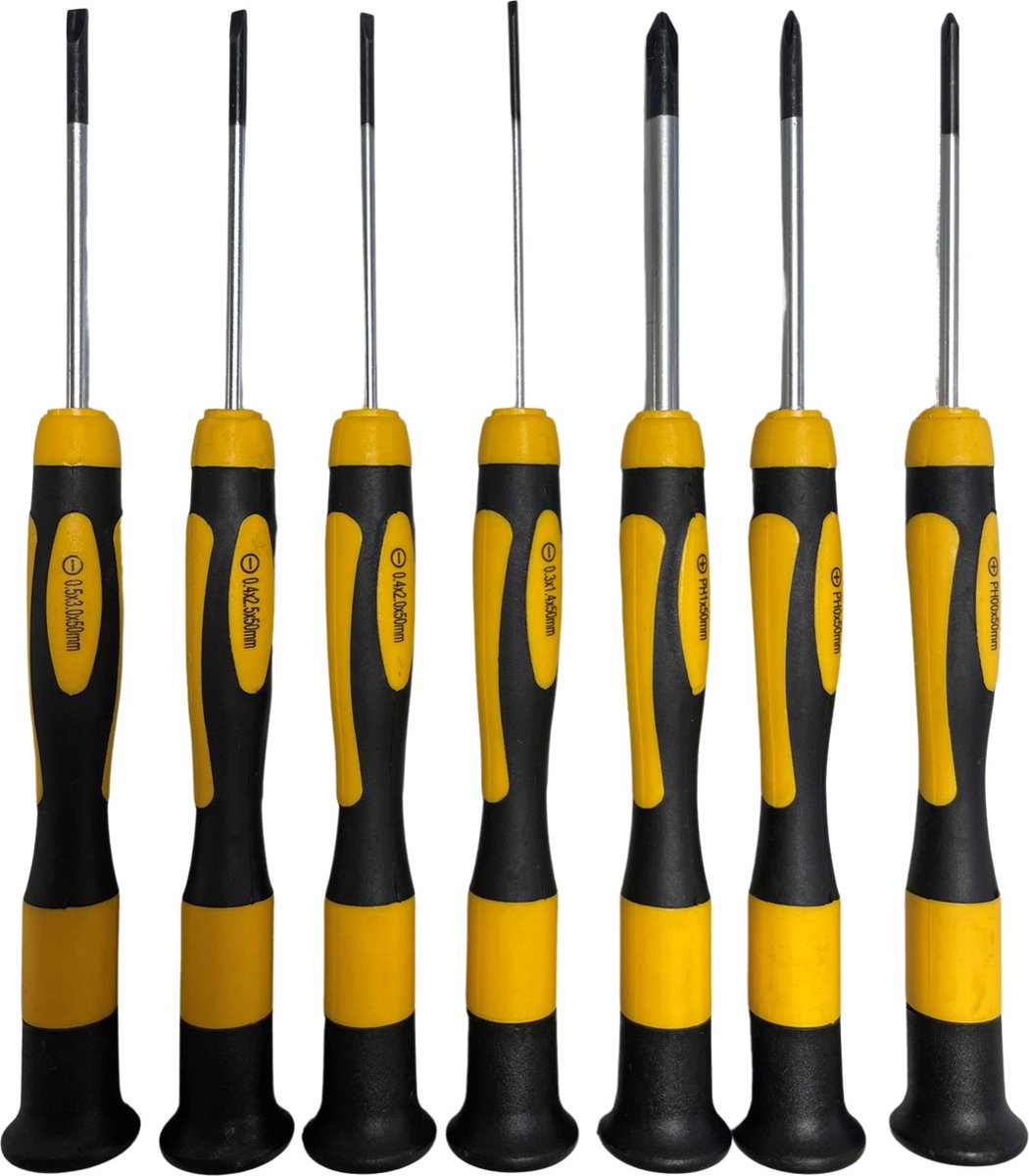 Greenways - Schroevendraaierset - 7-Delige Precisie Set - 3x Kruiskop ...