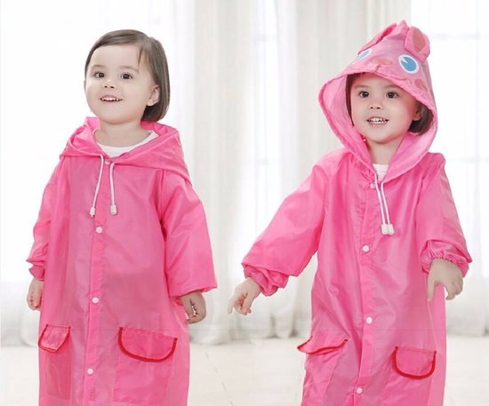 Regenjas kind - Regenponcho kinderen - Roze - Meisjes - Konijn ...