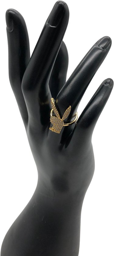 Playboy Ring - Goudkleurige Bunny ring - Hugh Hefner | bol