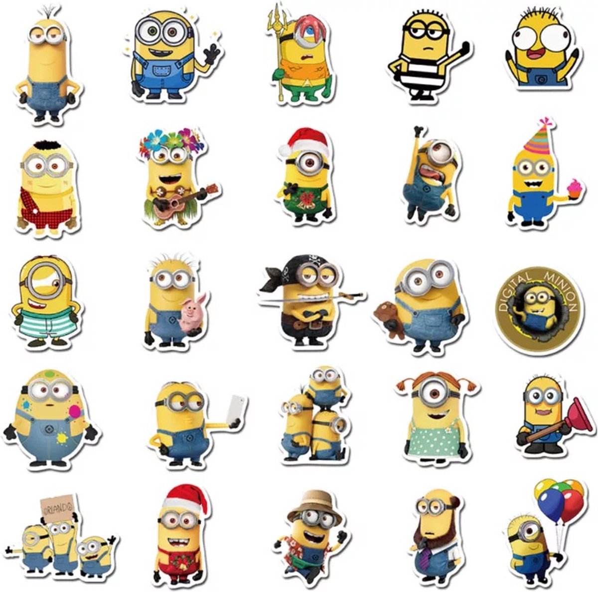 50x Minions Cartoon Stickers - Stuart, Bob, Dave en meer ...
