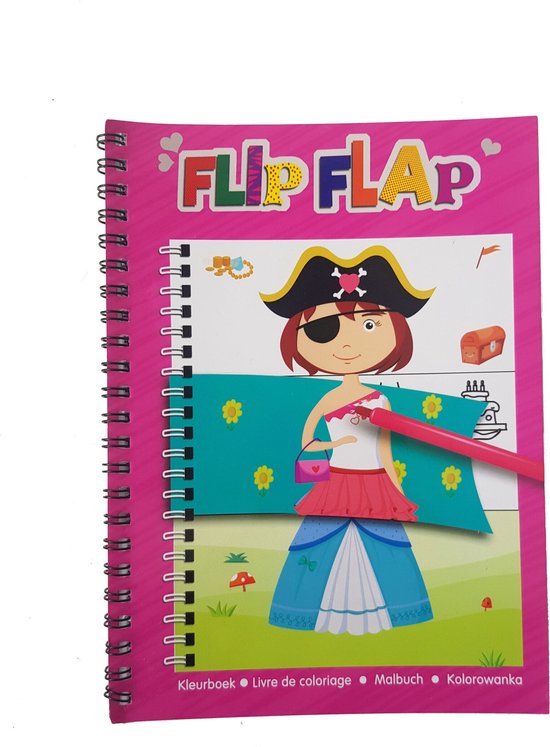 Flip & Flap Colouring Book - Meisje | bol.com