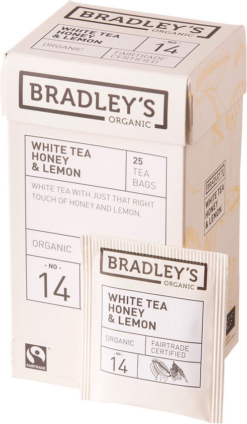 Bradley's thee - Organic - White tea Honey & Lemon n.14 - 100 x 1.75 ...