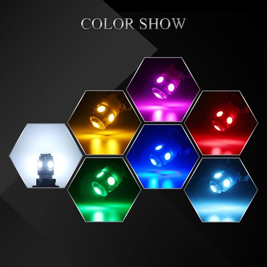 T10 Led Lamp Rood 1000k (Set 4 stuks) Canbus 5W5 | W5W | 5 LED | RED ...