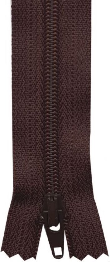 Ykk Rits - 8 cm - Niet Deelbaar - Bruin met Spiraaltandjes. | bol