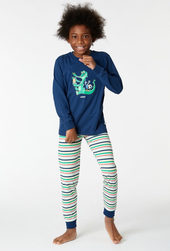 Woody pyjama jongens/heren - marineblauw - krokodil - 221-1-PLC-S/874 ...