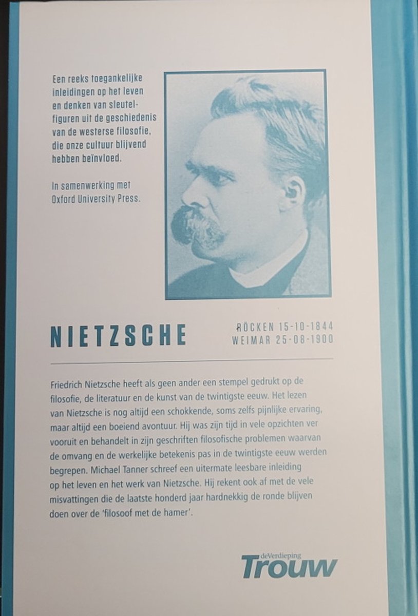 Nietzche De Grote Filosofen, Michael Tanner | 8710371001798 | Boeken | bol