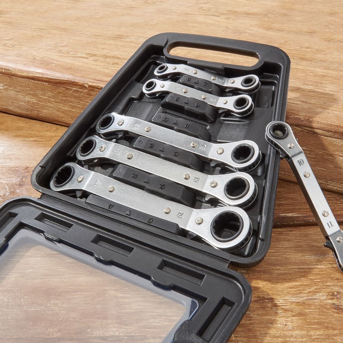 Powerfix Profi Ratel Ringsleutel Set Inclusief Opbergkoffer - 6 ...