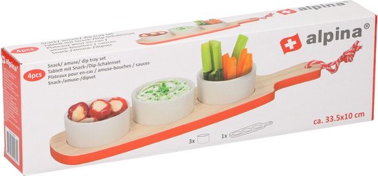 Snack/amuse serveer plank rood/oranje | bol