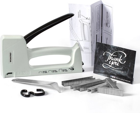 Schiethamer Grijs - Grote Nietmachine - Inclusief 800 Nietjes - Tacker ...