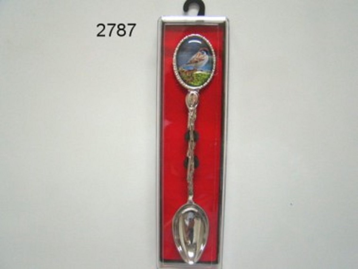 Luxe theelepel met epoxy plaatje Mus | bol