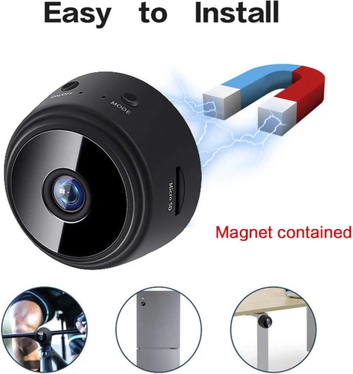 LEXI mini camera - Mini camera - Verborgen camera - Spy cam - Wifi - Verborgen mini wifi | bol.com