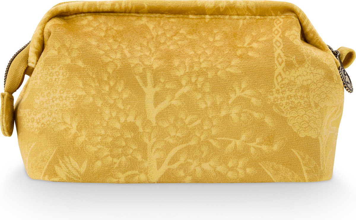 Pip Studio Kleine Toilettas Origami Tree - Geel - Fluweel | bol.com