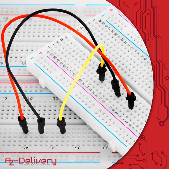 AZDelivery 5 x Mini Breadboard 400 Pin met 4 Busbars compatibel met ...