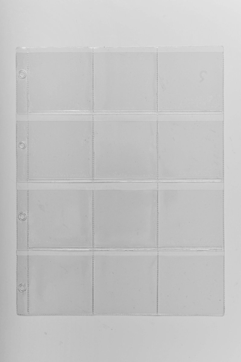 Insteekhoezen voor grote munten, 12 vakken, A4, transparante bladen ...