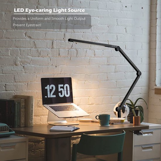 Eyocean Led-bureaulamp, zwenkarm, architectenlamp, werklamp ...