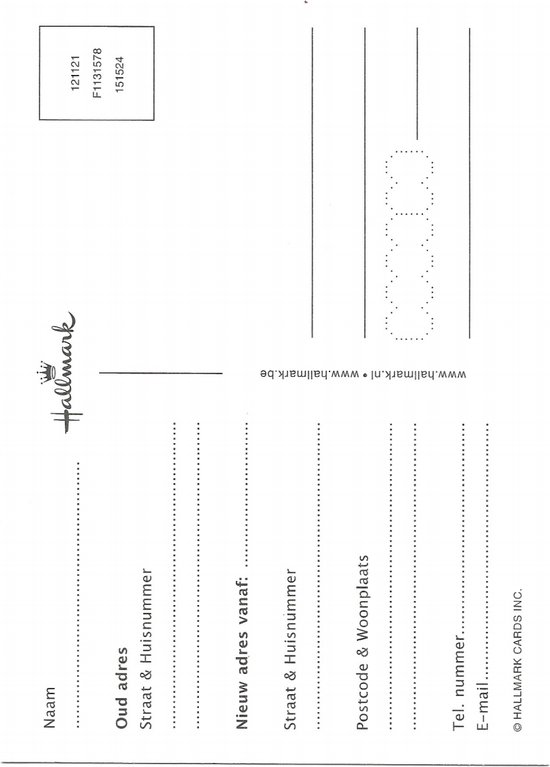 Hallmark adreswijziging verhuiskaart 5 prentenbriefkaarten | bol