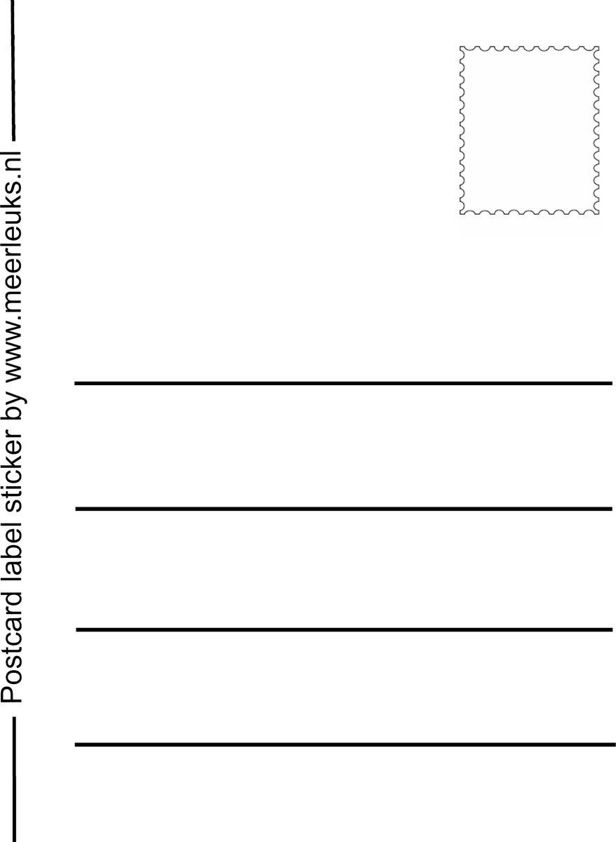 Postcard Label Sticker - Meer Leuks - 20 stuks - Handige sticker voor ...