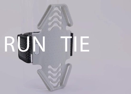BoneCollection Hardlooparmband Universeel Run Tie - Zwart - Maat S | bol