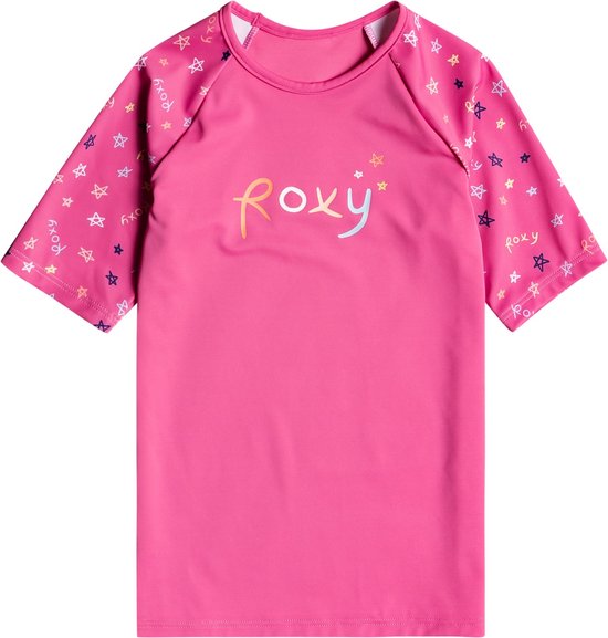 Roxy - UV Rashguard voor meisjes - Tiny Stars - Korte mouw - Pink Guava Star Dance -... | bol