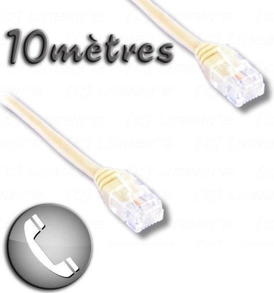 Telefoonkabel Lineaire TM20IH 10 m Ivoor | bol
