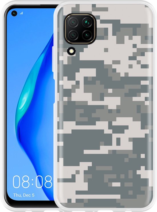 Hoesje geschikt voor Huawei P40 Lite Army Digi Camouflage | bol