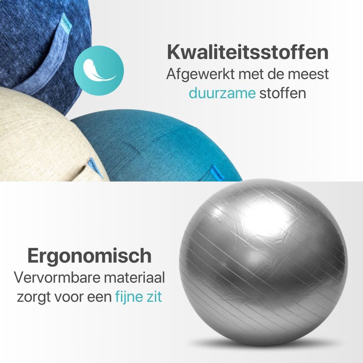 Damster® Ergonomische Zitbal – Fitnessbal M - Zwangerschapsbal ...