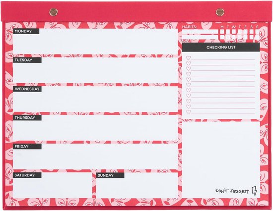 A4 Weekplanner Scheurblok voor Bureau - Grote Kalender en Takenlijst ...