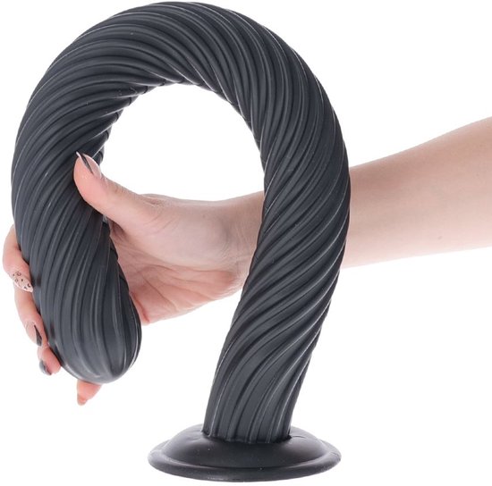 Extreme Gedraaide Anaal Plug - Spiraal Vorme Grote Buttplg Zwart ...