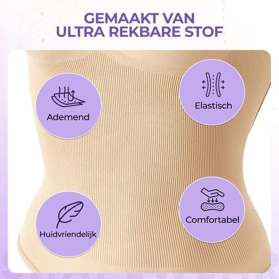 Corrigerende Body met Lage Rug Met String - Beige - Maat M - Naadloos ...
