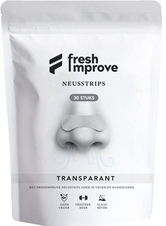 FRESH IMPROVE® Premium Transparante Neusstrips – 30 stuks – Extra sterk ...