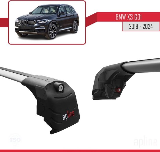 Dakrarek Dakdragers voor BMW X3 (G01) 2018-2024 Aluminium Grijs 2 Stuks ...