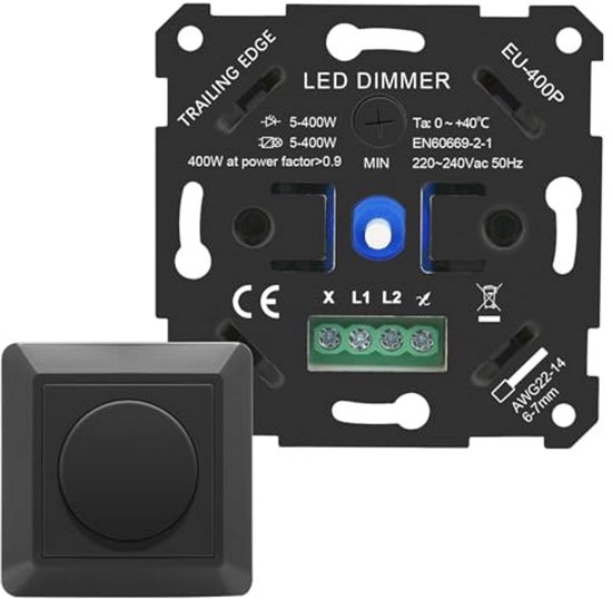LED Dimmer Schakelaar - 5-400W Draaibare Inbouw Dimmers voor Dimbare ...