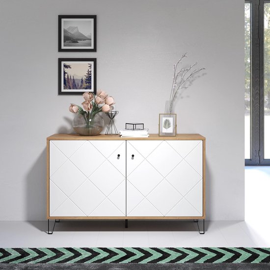 Dressoir Altameubel Touch – Moderne Dressoir met 2 Deuren en 4 Vakken ...
