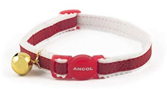 Reflecterende Safety Cat Collar Rood met Break-Away Gesp | bol
