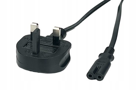 POS AC C7 Stroomkabel 3m Brits Type G naar C7 Zwart | bol