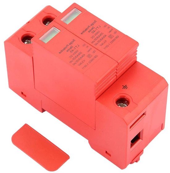 20-40KA 2 Pole Surge Protector for House Protection, DC 1000V Arrester ...